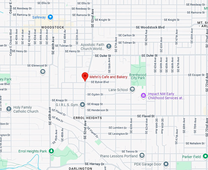 16. mehri's cafe and bakery map