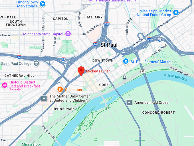 16. mickey's diner map