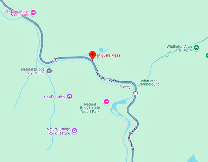 16. miguel's pizza map