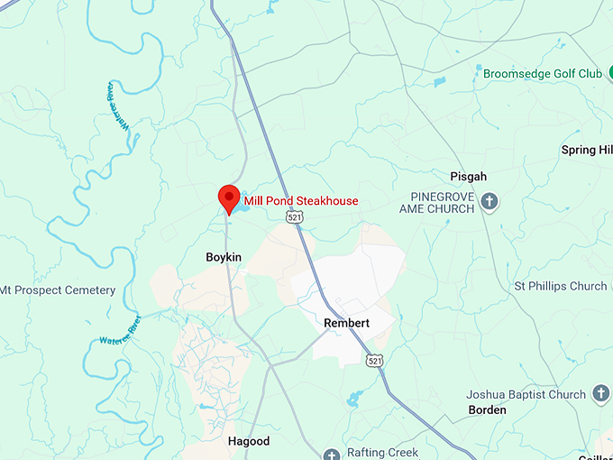 16. mill pond steakhouse map