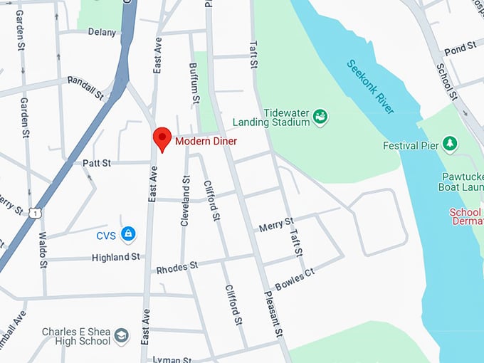 16. modern diner map