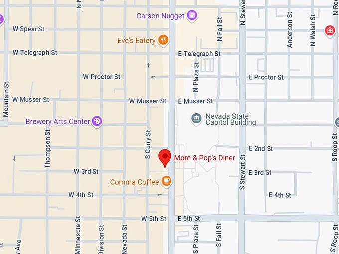 16. mom & pop's diner map