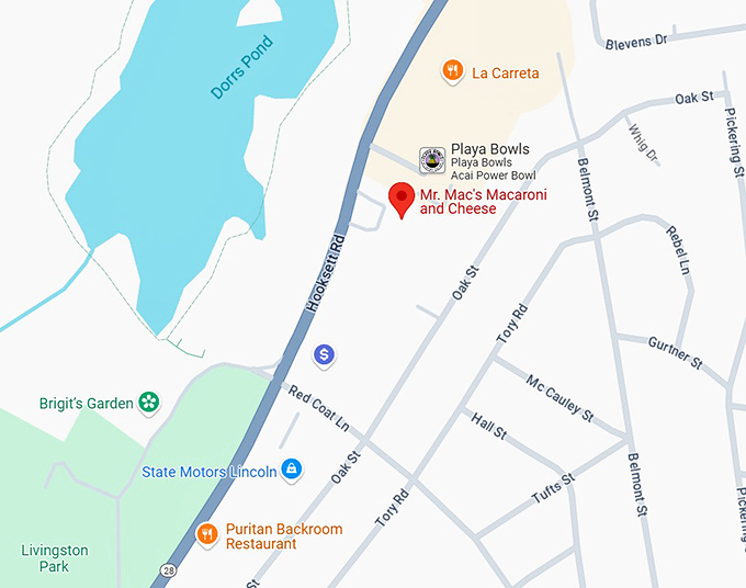 16. mr. mac&rsquo;s macaroni and cheese map