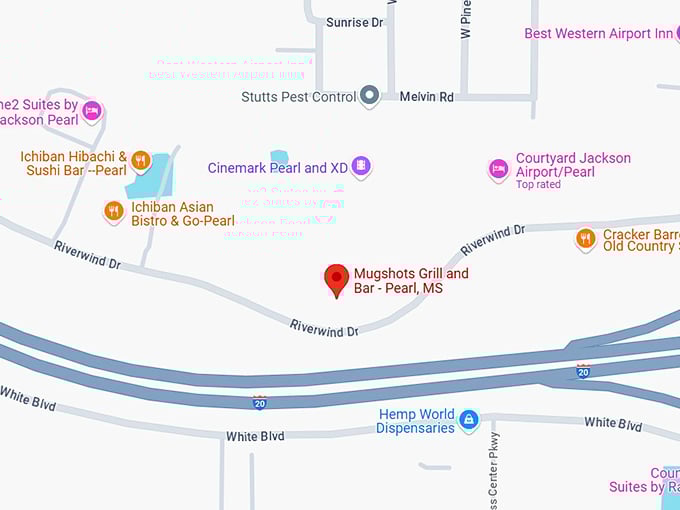 16. mugshots grill and bar pearl, ms map