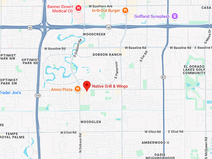 16. native grill & wings map