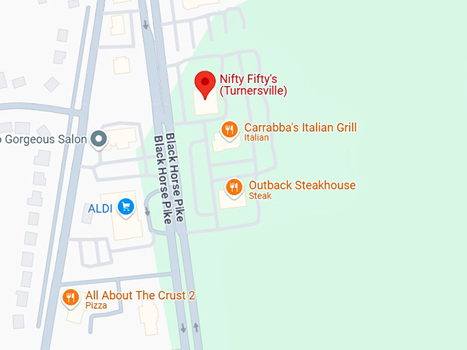 16. nifty fifty's (turnersville) map