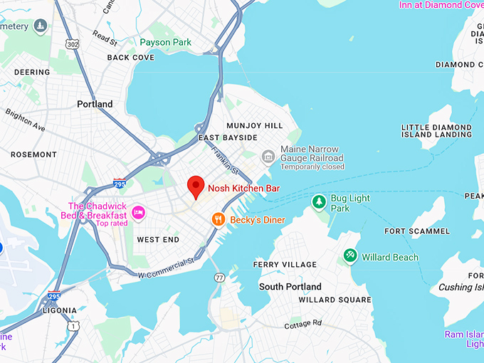 16. nosh kitchen bar map