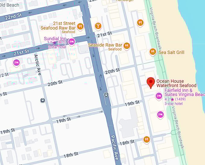 16. ocean house waterfront seafood map