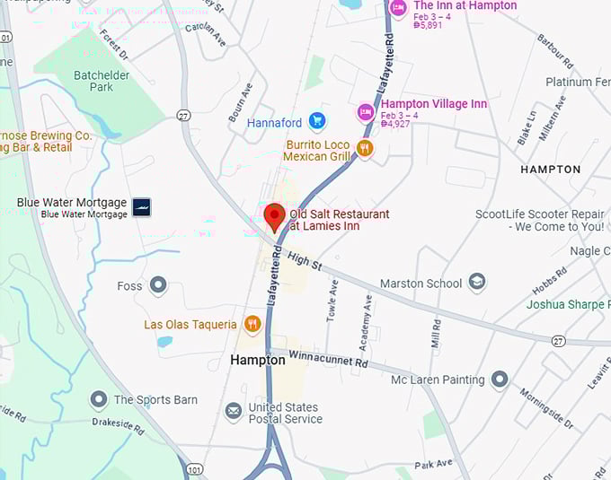 16. old salt restaurant at lamies inn map