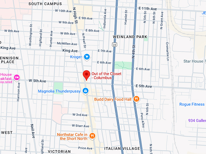 16. out of the closet columbus map