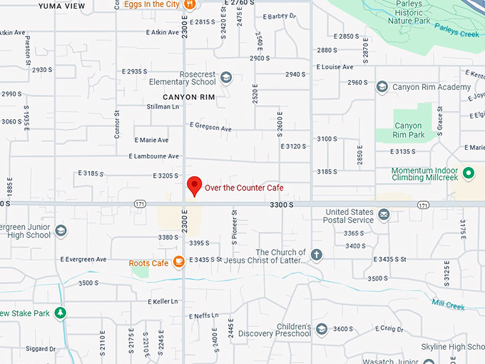 16. over the counter cafe map