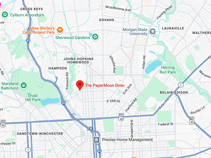 16. papermoon diner map