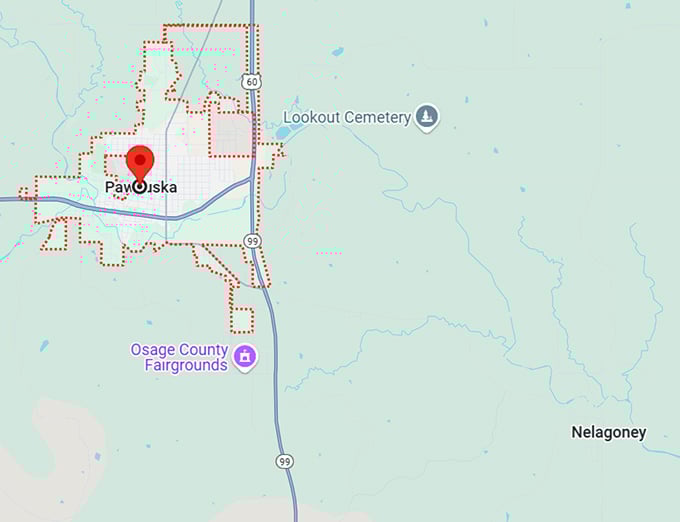 16. pawhuska oklahoma map