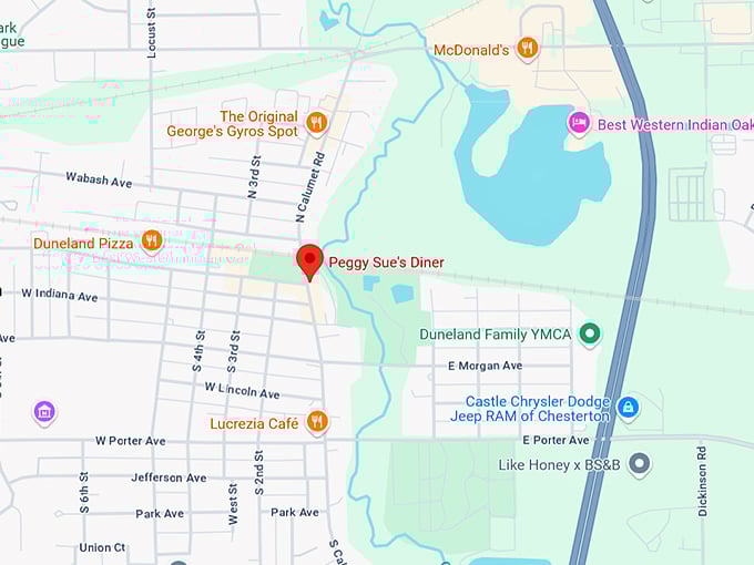 16. peggy sue's diner map