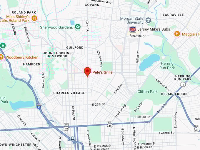 16. pete's grille map