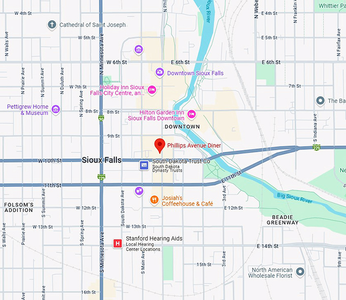 16. phillips avenue diner map