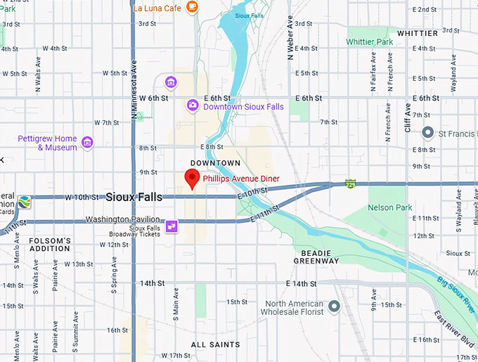 16. phillips avenue diner map
