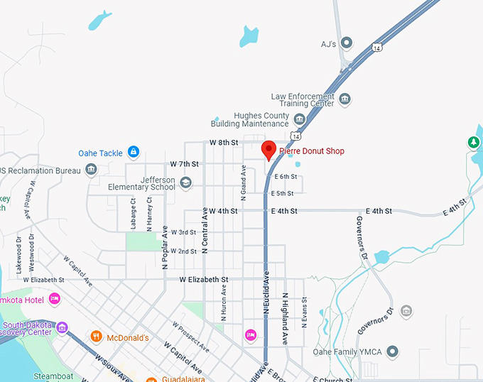 16. pierre donut shop map