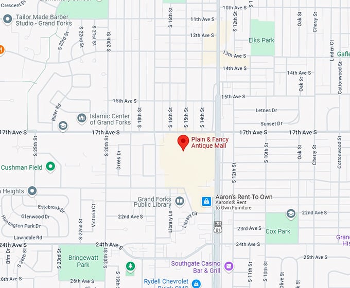 16. plain & fancy antique mall map