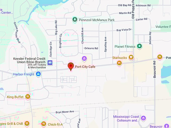 16. port city cafe map