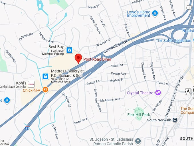 16. post road diner map