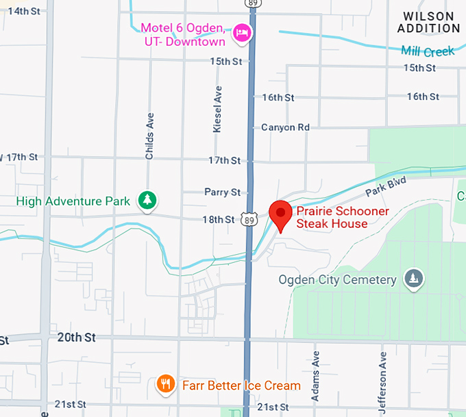 16. prairie schooner steak house map