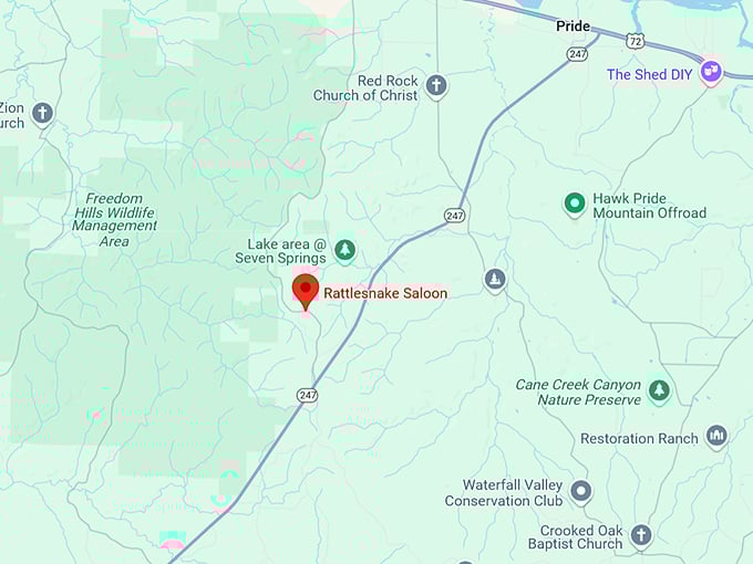 16. rattlesnake saloon map