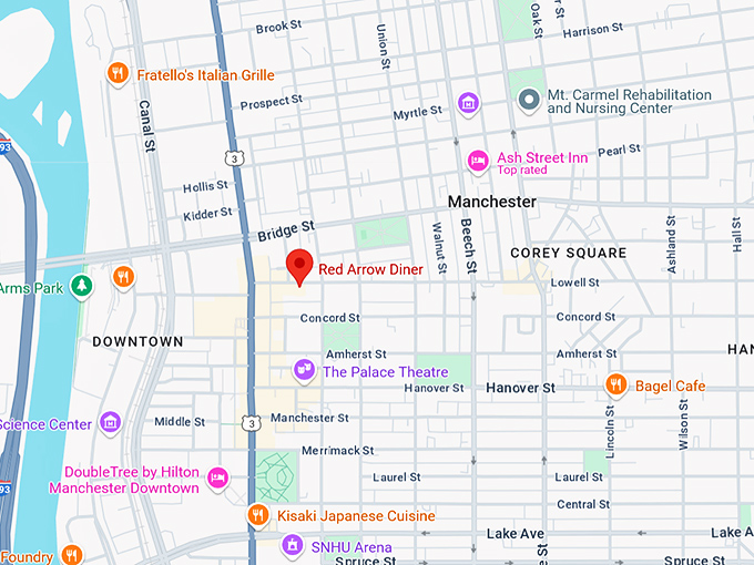 16. red arrow diner map