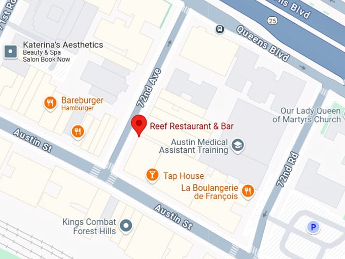 16. reef restaurant & bar map