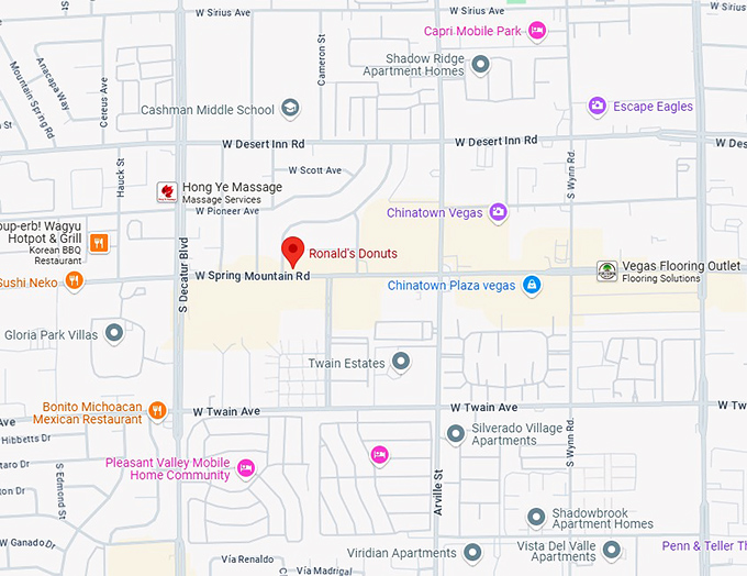 16. ronald's donuts map