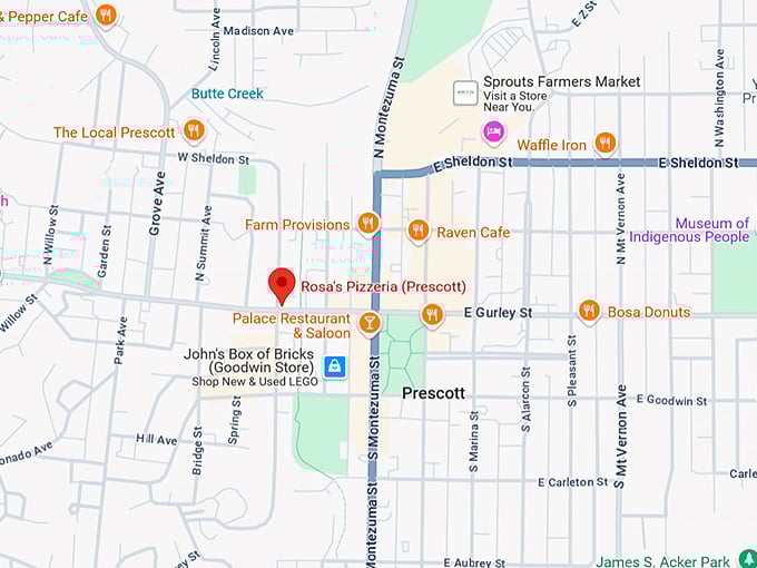 16. rosa's pizzeria map