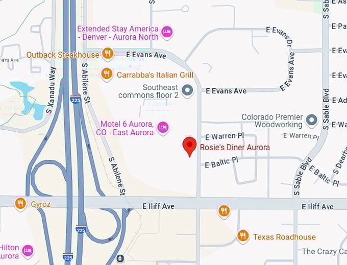 16. rosie's diner aurora map