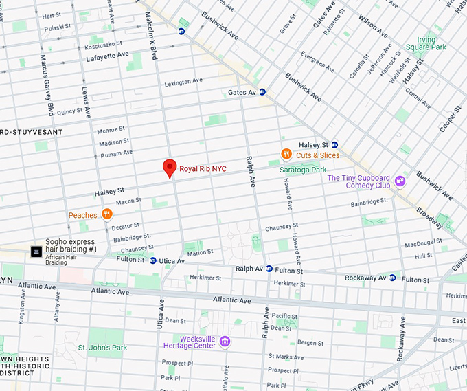 16. royal rib nyc map