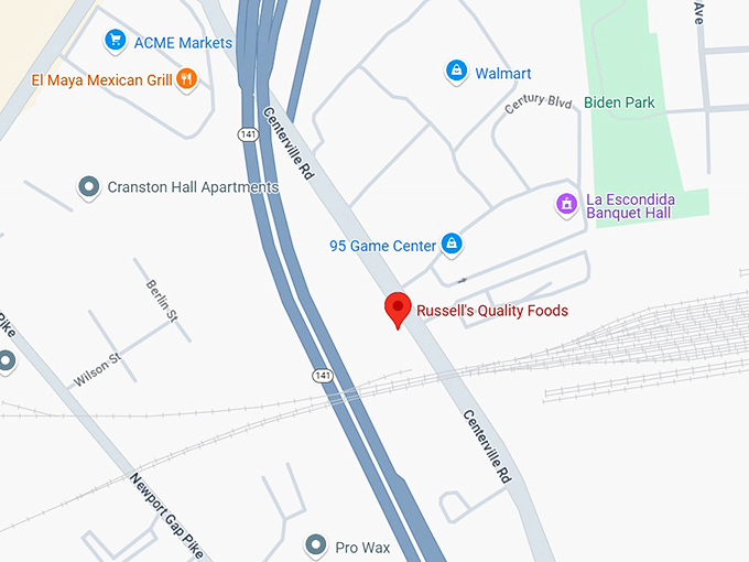 16. russell's quality foods map