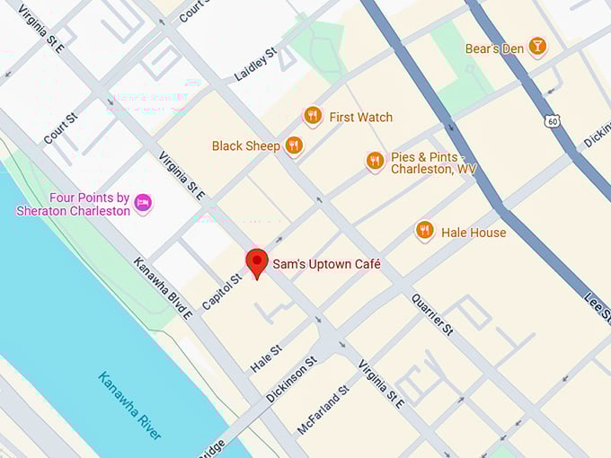 16. sam's uptown caf&eacute; map