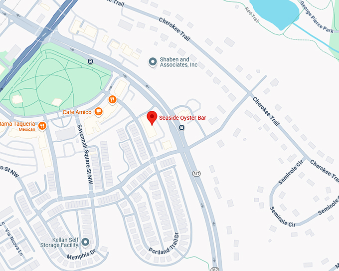 16. seaside oyster bar map