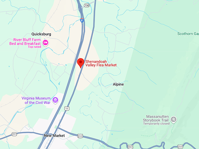 16. shenandoah valley flea market map