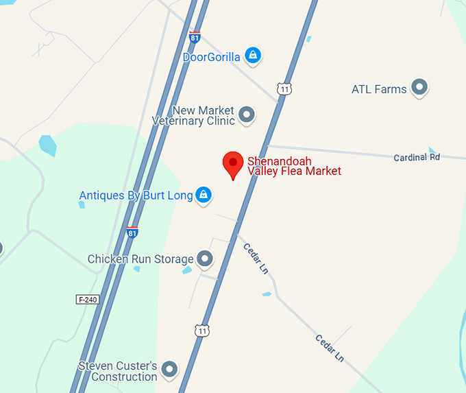 16. shenandoah valley flea market map