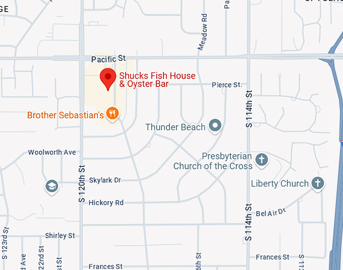 16. shucks fish house & oyster bar map