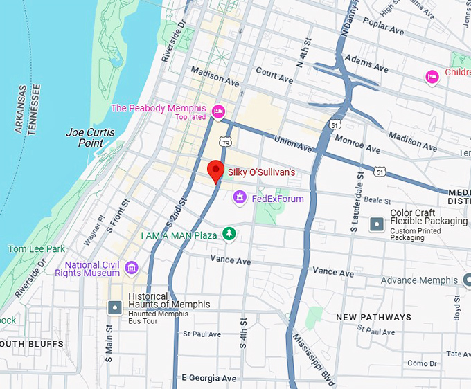 16. silky o'sullivan's map