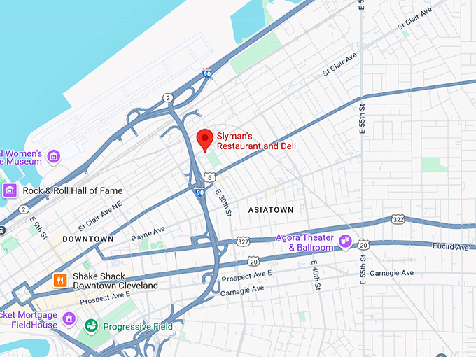16. slyman's restaurant and deli map