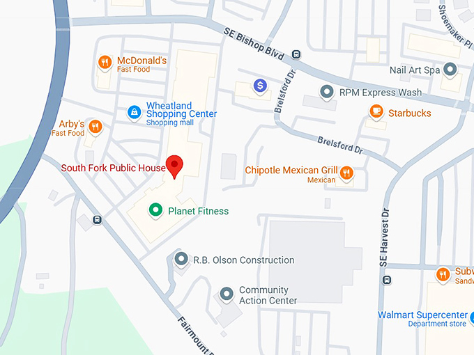 16. south fork public house map