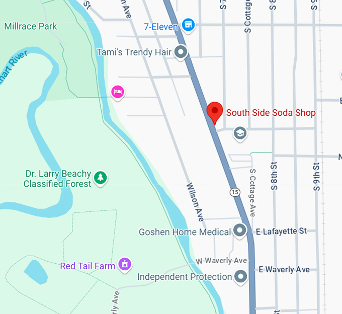 16. south side soda shop map