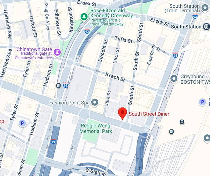 16. south street diner map