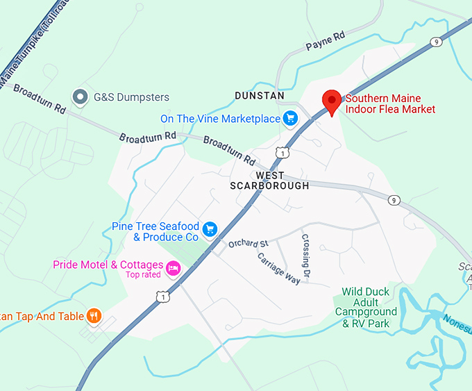 16. southern maine indoor flea market map
