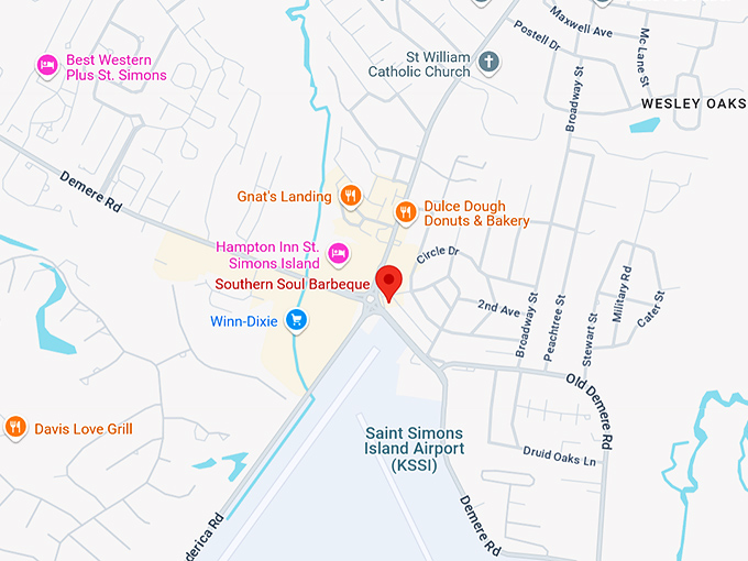 16. southern soul barbeque map