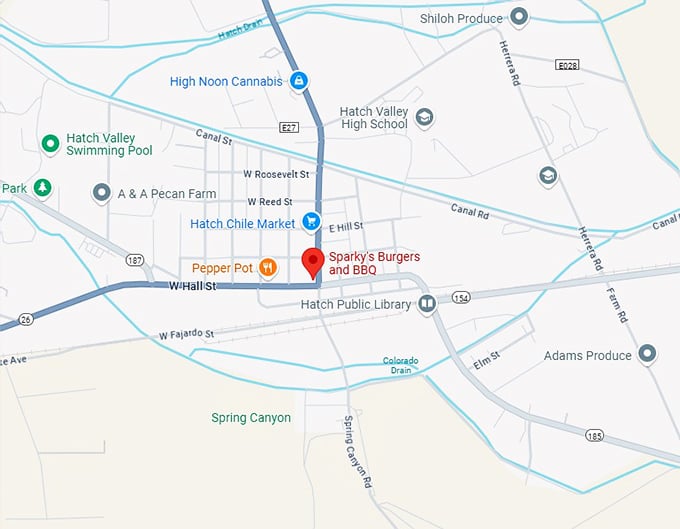 16. sparky's burgers and bbq map