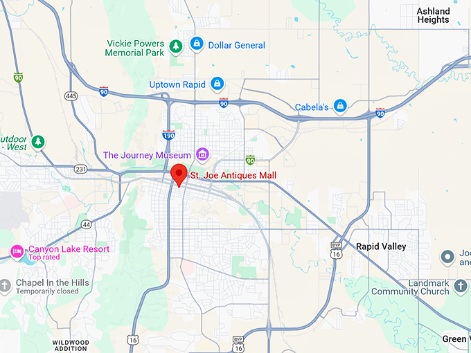 16. st. joe antiques mall map