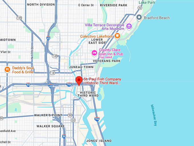 16. st. paul fish company historic third ward, milwaukee map
