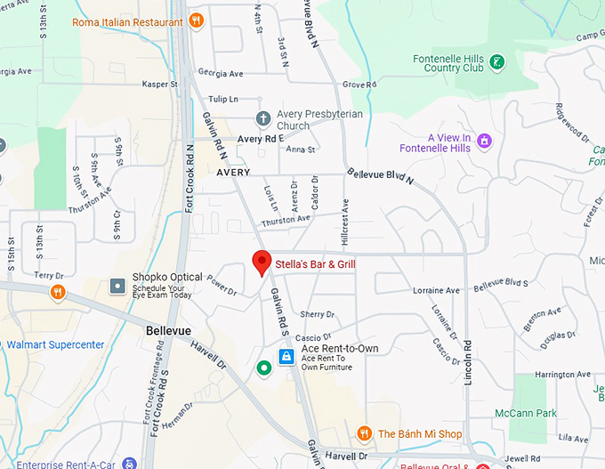 16. stella's bar & grill map